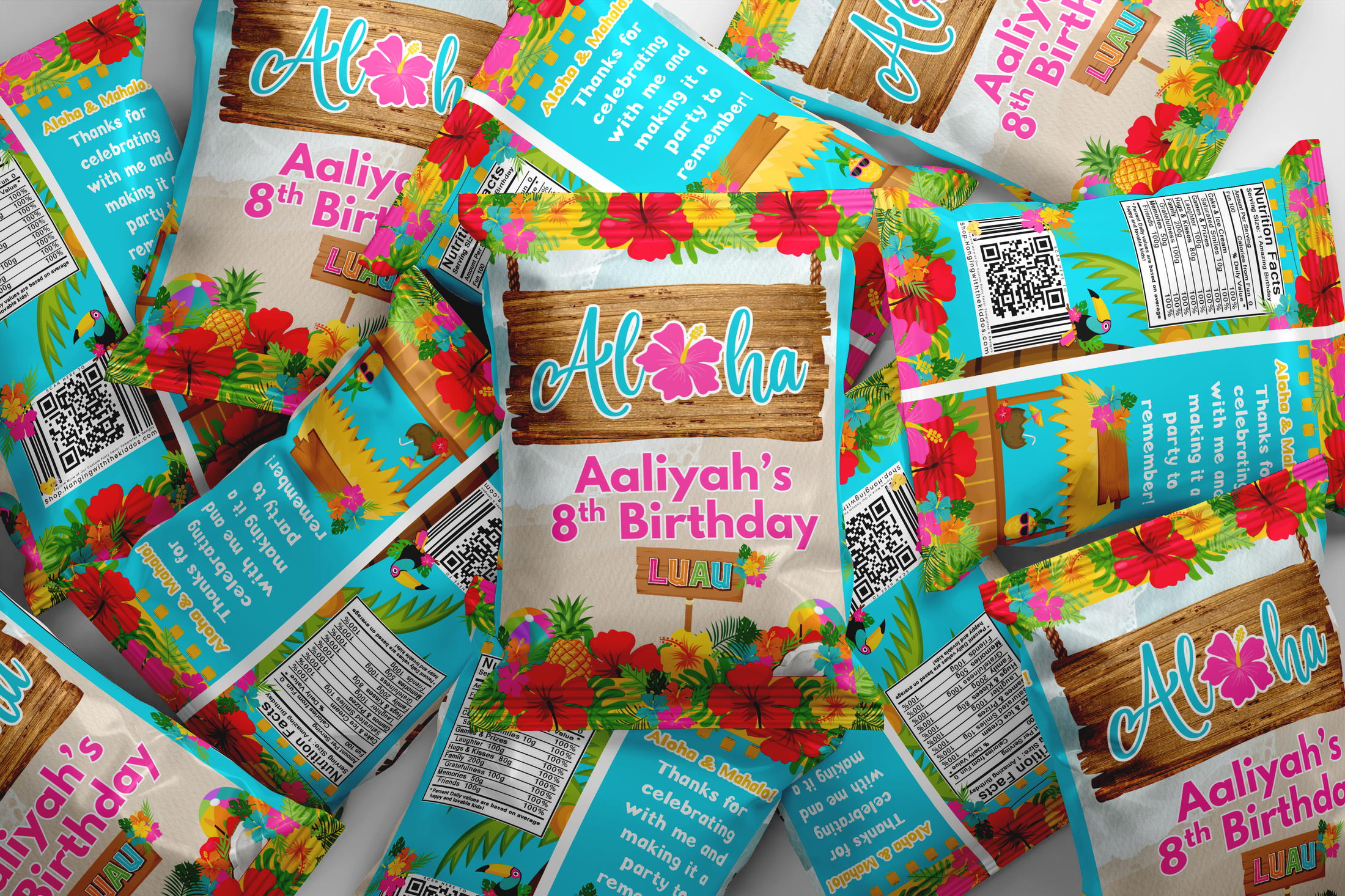 Glossy Chip Bag Paper DIY Party Favors