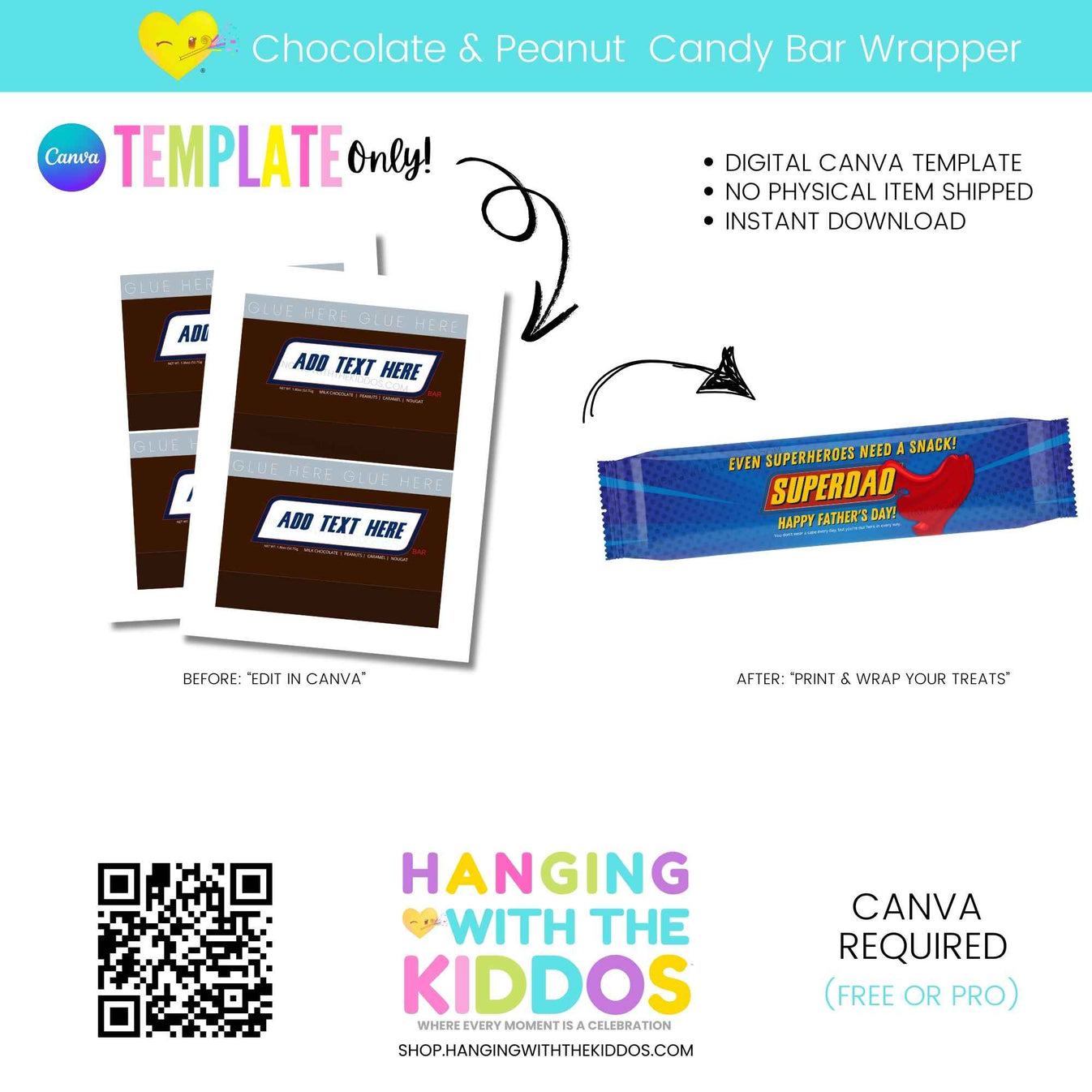 Printable Party Favor Templates - Candy Bar Wrapper – Hanging with the ...