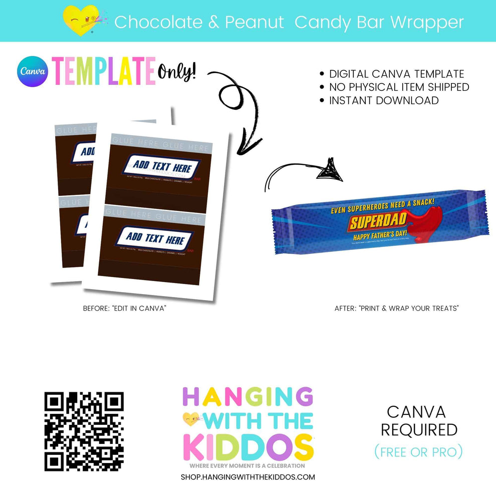 Printable Party Favor Templates - Candy Bar Wrapper – Hanging with the ...
